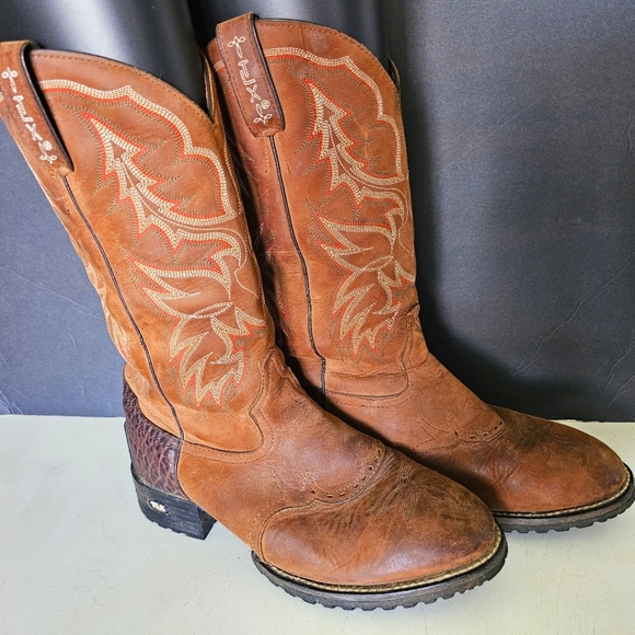 Tony Lama | Shoes | Tony Lama Tlx Boom Saddle Work Boots Mens Sz 85 Ee ...